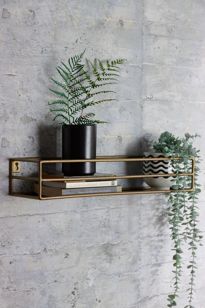 Antique Brass Display Shelf | Vincent and Barn