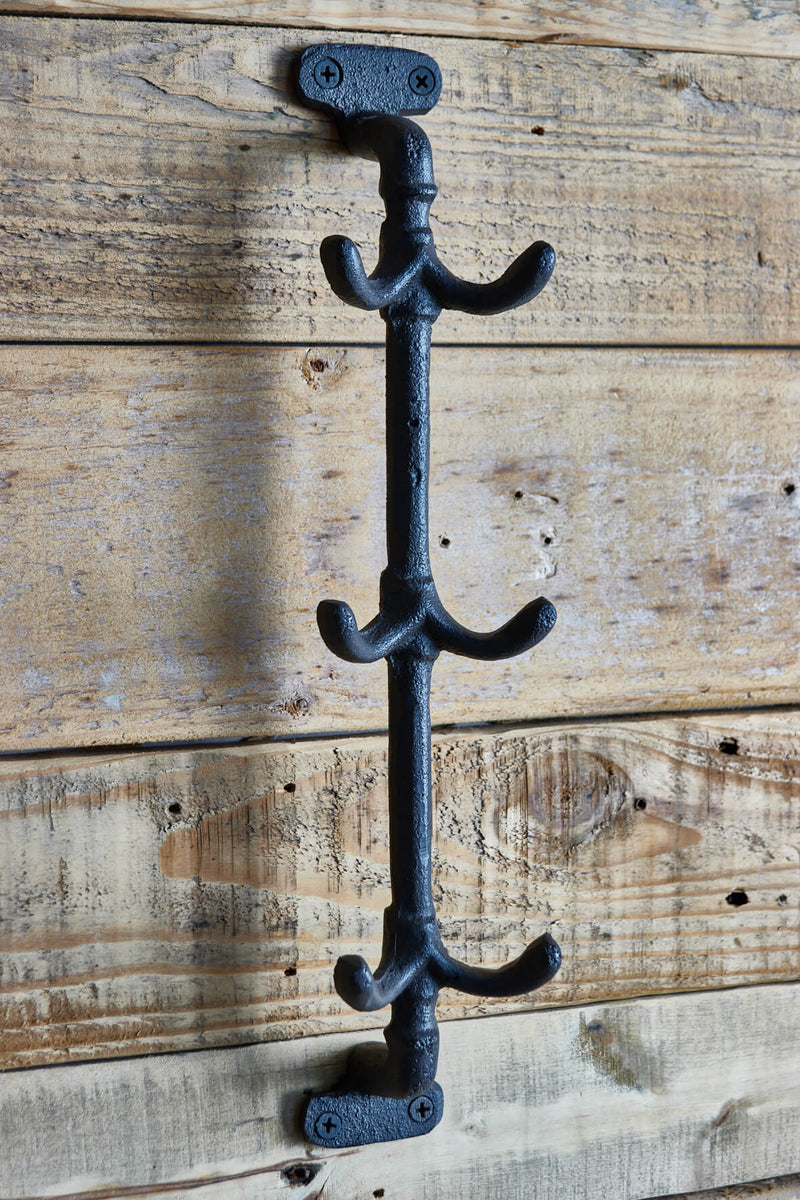Cast Iron Vertical Coat Hook Rail | Vincent and Barn