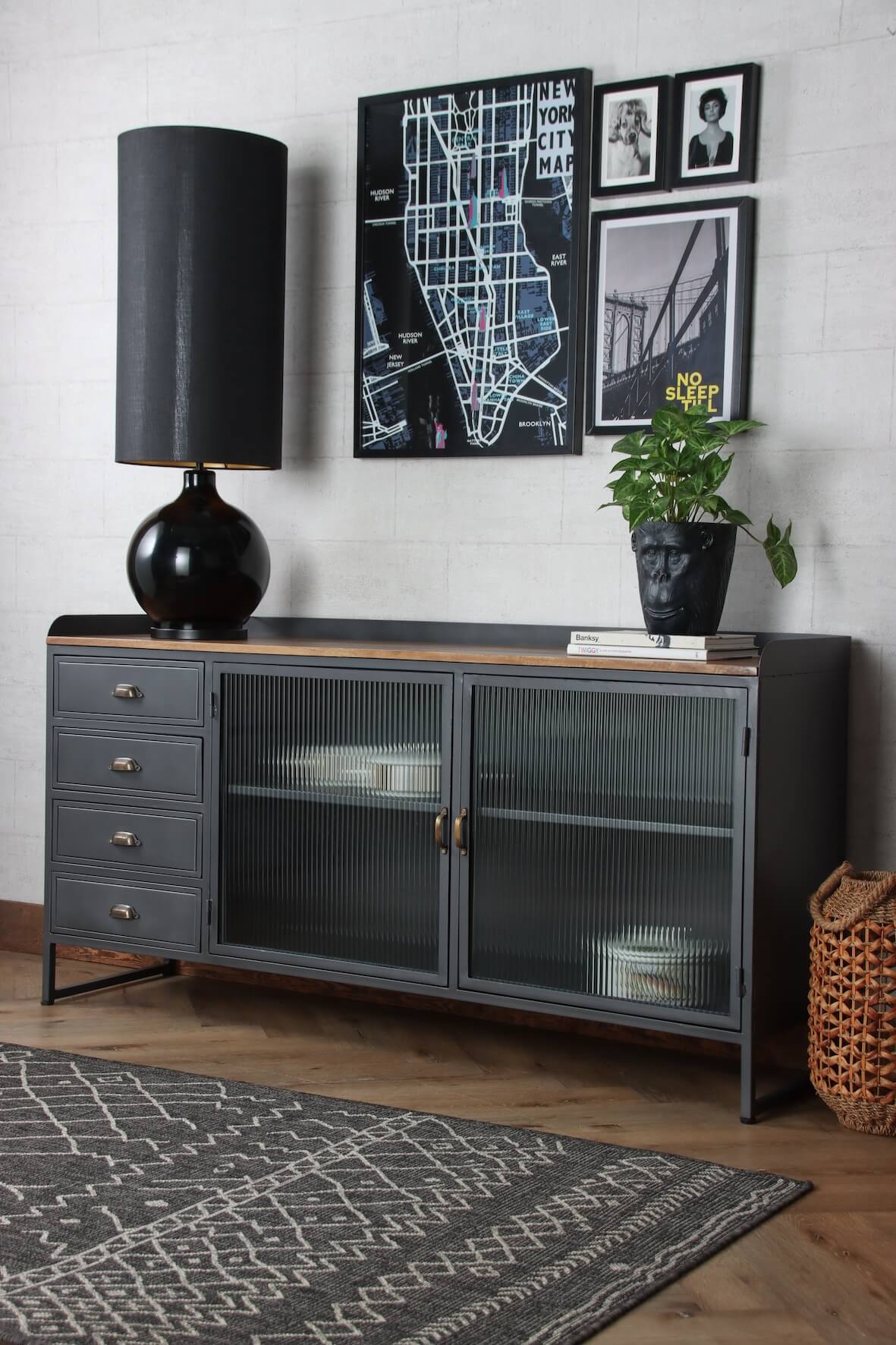 Vintage Industrial Style Sideboard Vincent and Barn